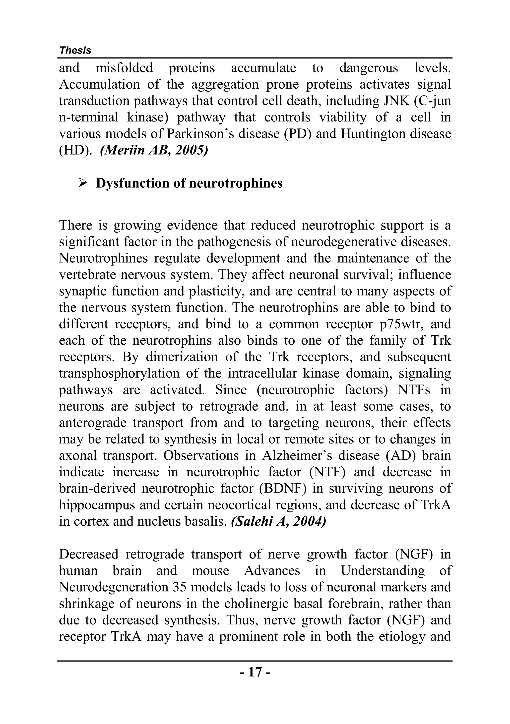 Thesis section: Role of Oxidative Stress in the pathogenesis of ...