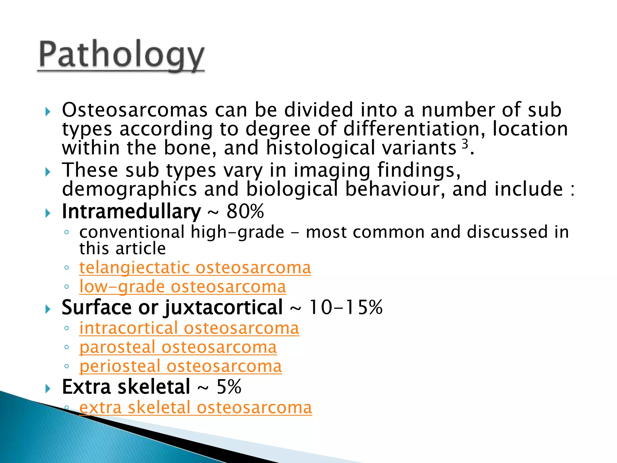 Osteosarcoma Radiology Review | PPTX