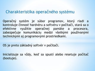 Operacne systemy | PPTX