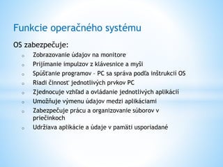 Operacne systemy | PPTX