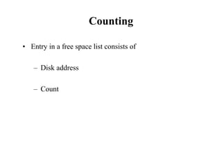 Free Space Management, Efficiency & Performance, Recovery and NFS | PPTX