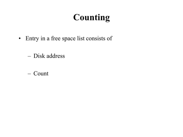 Free Space Management, Efficiency & Performance, Recovery and NFS | PPTX | Data Storage and ...