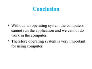 Overview of various types of operating system | PPT