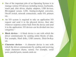 Operating System Case Study and I/O System | PPTX | Operating Systems | Computer Software and ...