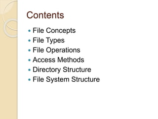File Management in Operating System | PPTX