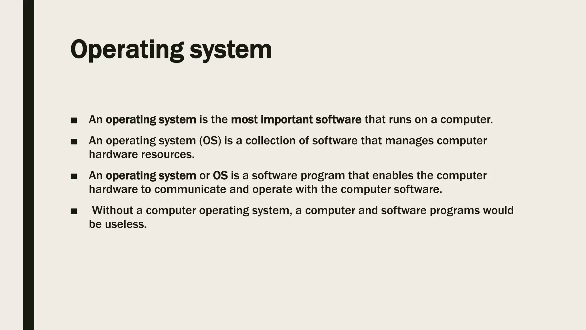 Operating system | PPTX