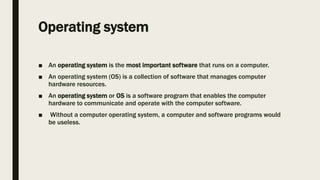 Operating system | PPT