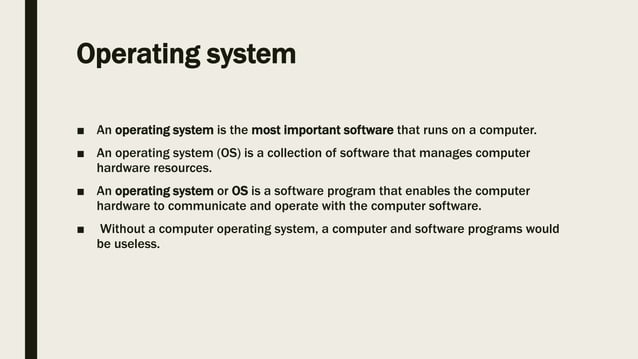 Operating system | PPTX