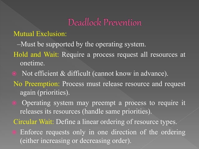 Deadlocks in operating system | PPTX