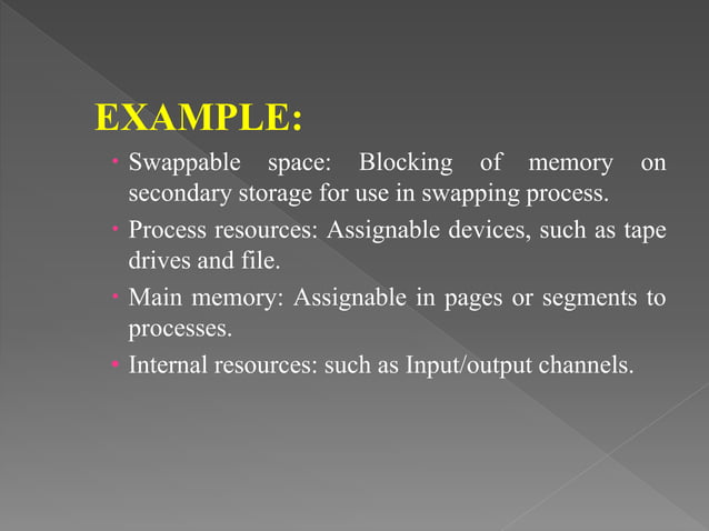 Deadlocks in operating system | PPTX