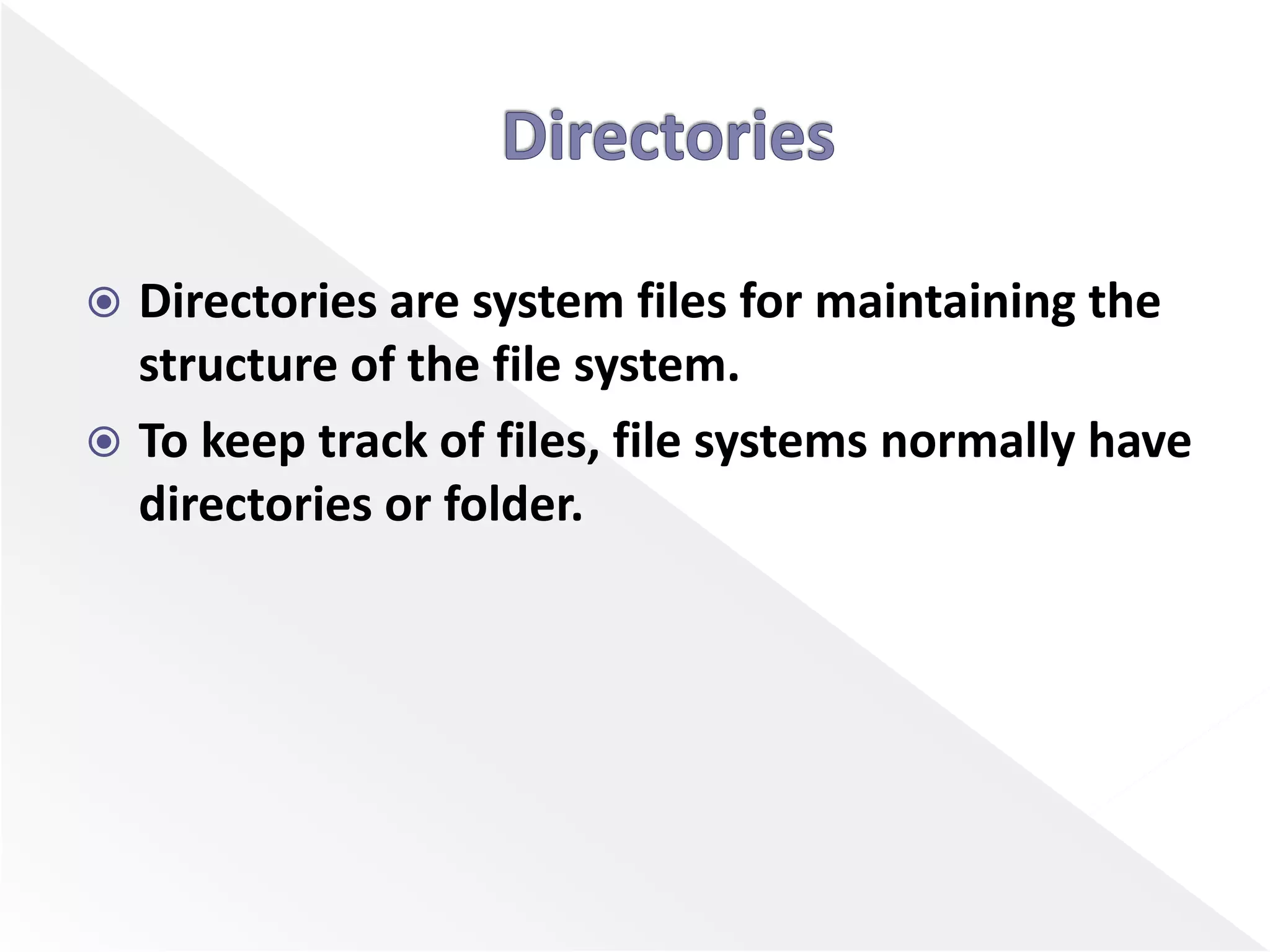 File Management – File Concept, access methods, File types and File Operation | PPTX