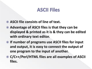 File Management – File Concept, access methods, File types and File ...