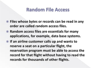 File Management – File Concept, access methods, File types and File Operation | PPTX