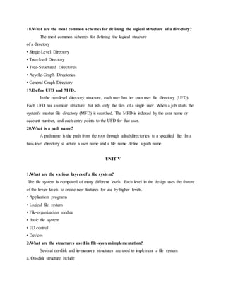 OPERATING SYSTEM - SHORT NOTES | DOC