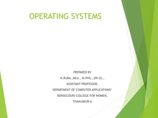 OPERATING SYSTEM | PPT