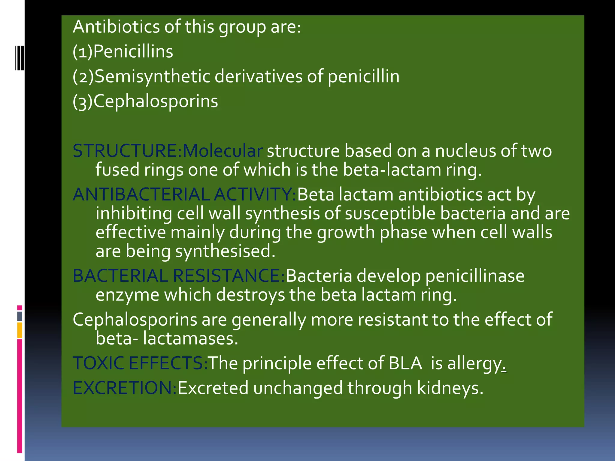BETA LACTAM ANTIBIOTICS | PPTX