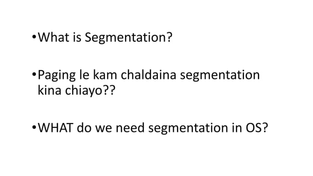 operating system segmentation and pagination | PPT