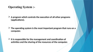 Operating system in nine slides that help you | PPT