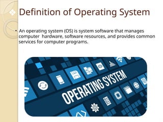 Operating system(OS) presentation FOR EDUCATION PURPOSE | PPTX