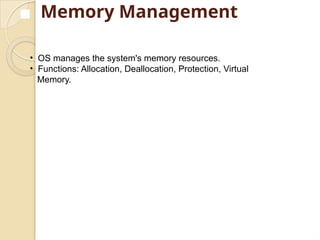Operating system(OS) presentation FOR EDUCATION PURPOSE | PPTX