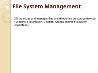 Operating system(OS) presentation FOR EDUCATION PURPOSE | PPTX
