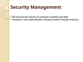 Operating system(OS) presentation FOR EDUCATION PURPOSE | PPTX