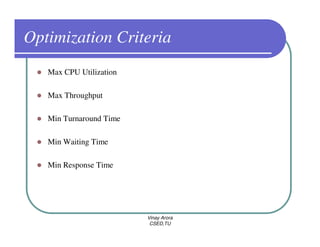 OS - CPU Scheduling | PDF
