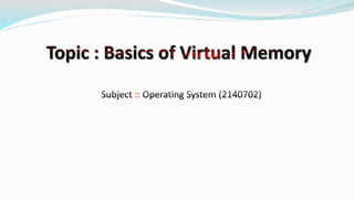 basics of virtual memory | PPT