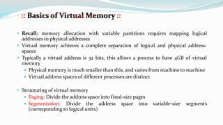 basics of virtual memory | PPT