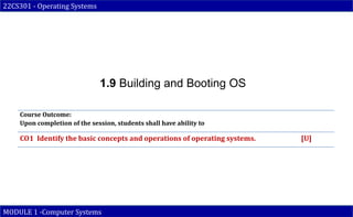 OS Building and Booting in Fundamentals of OS | PPTX