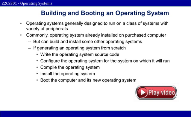 OS Building and Booting in Fundamentals of OS | PPTX