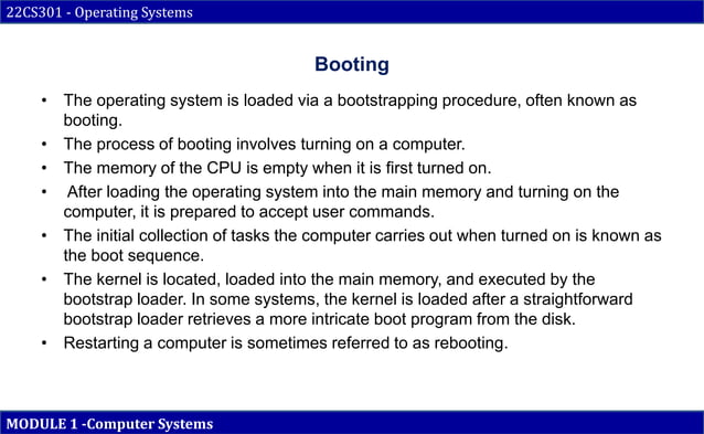 OS Building and Booting in Fundamentals of OS | PPTX