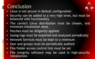 File System Implementation & Linux Security | PPTX