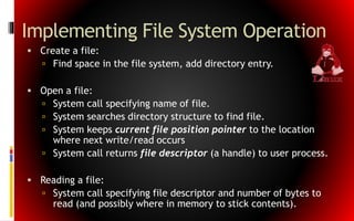 File System Implementation & Linux Security | PPTX