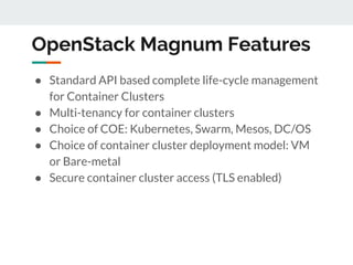 DevOps Indonesia #13 - COE Provisioning in Openstack with Magnum | PPT