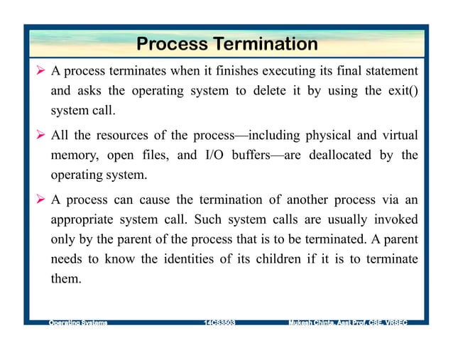 OS - Process Concepts | PDF | Operating Systems | Computer Software and Applications
