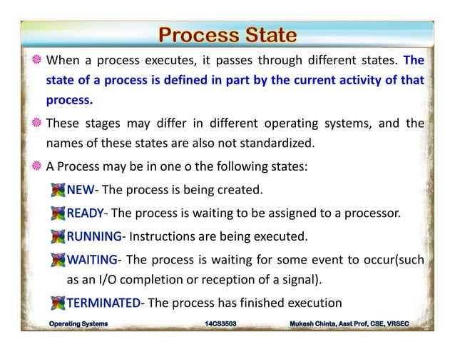 OS - Process Concepts | PDF | Operating Systems | Computer Software and Applications