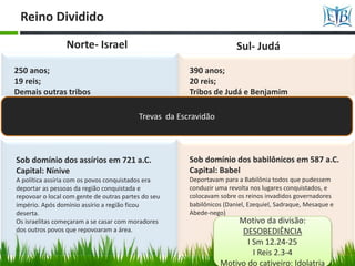 Juízes, os reinos de Israel, divisão, reunificação e os profetas | PPTX