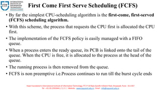 Operating System Scheduling Algorithms | PPTX