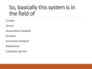 Hawk-Eye System | PPTX