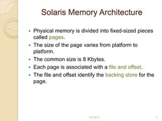 Os solaris memory management | PPTX