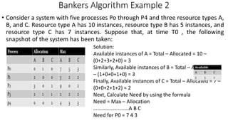 OS - Unit 3 Deadlock (Bankers Algorithm).pptx