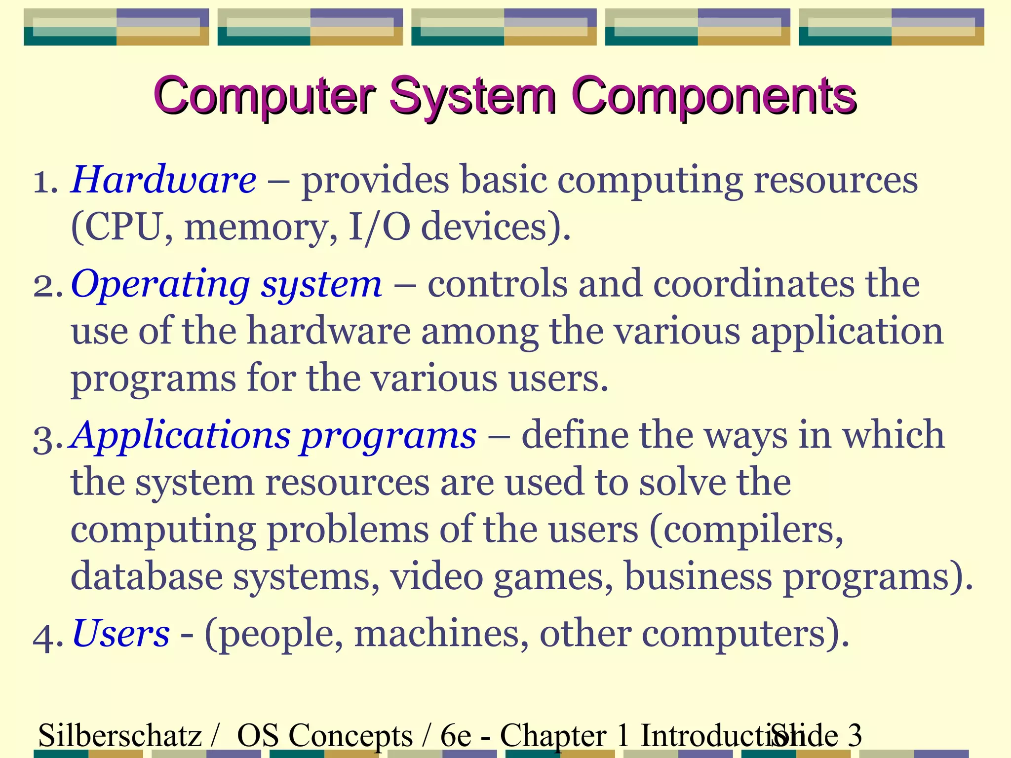 Silberschatz / OS Concepts | PPT