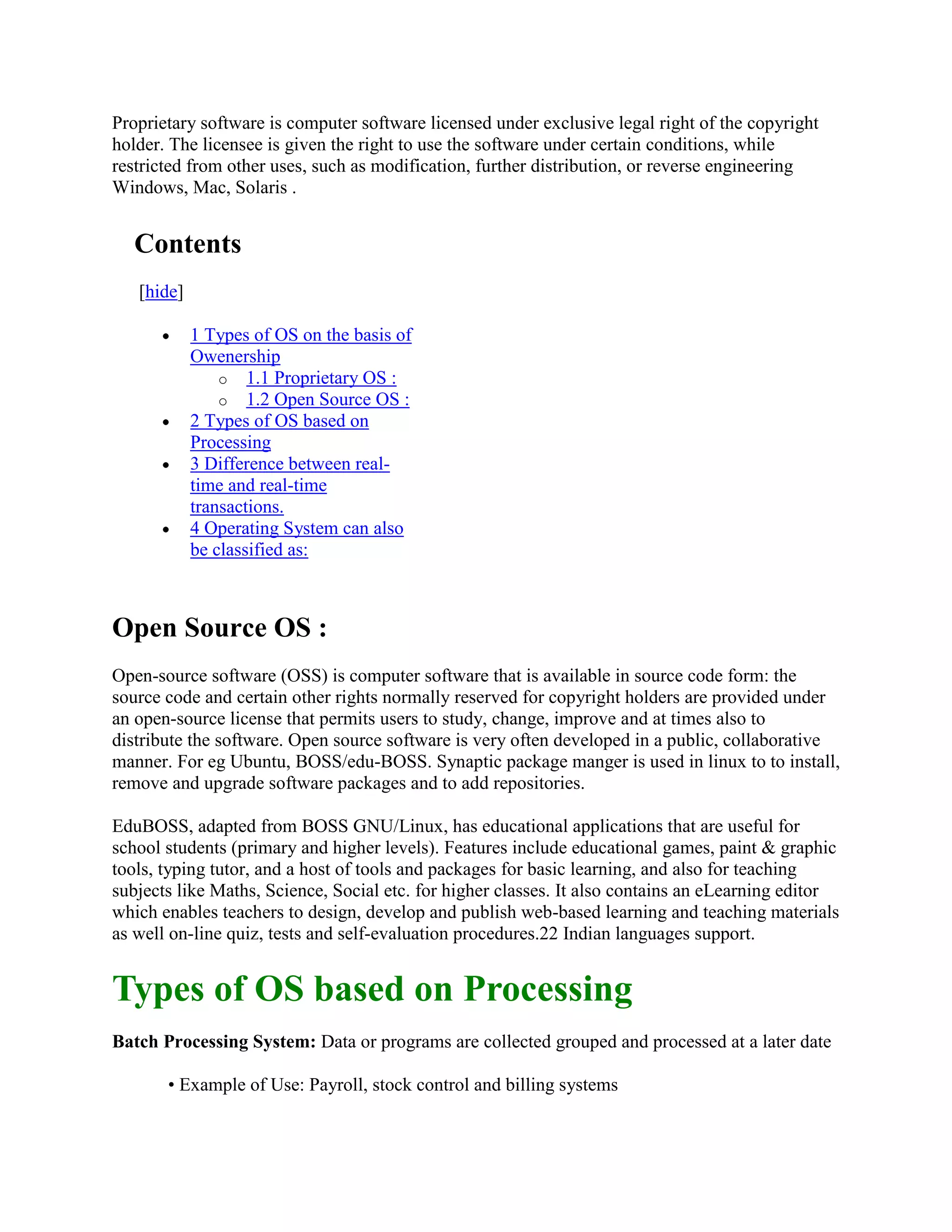 Os1 | DOCX | Operating Systems | Computer Software and Applications