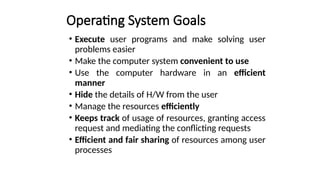 introduction to Operating system, kernal | PPT