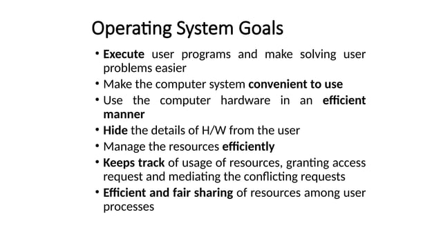 introduction to Operating system, kernal | PPT