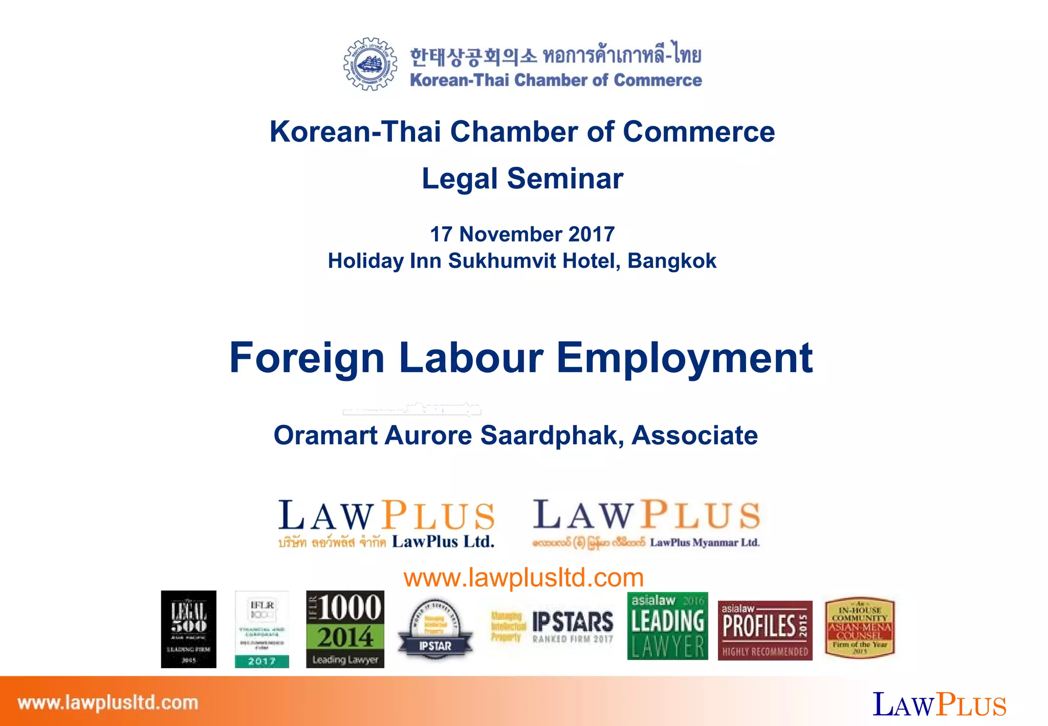 Foreign Labour Employment | PPT | Business | Business and Finance