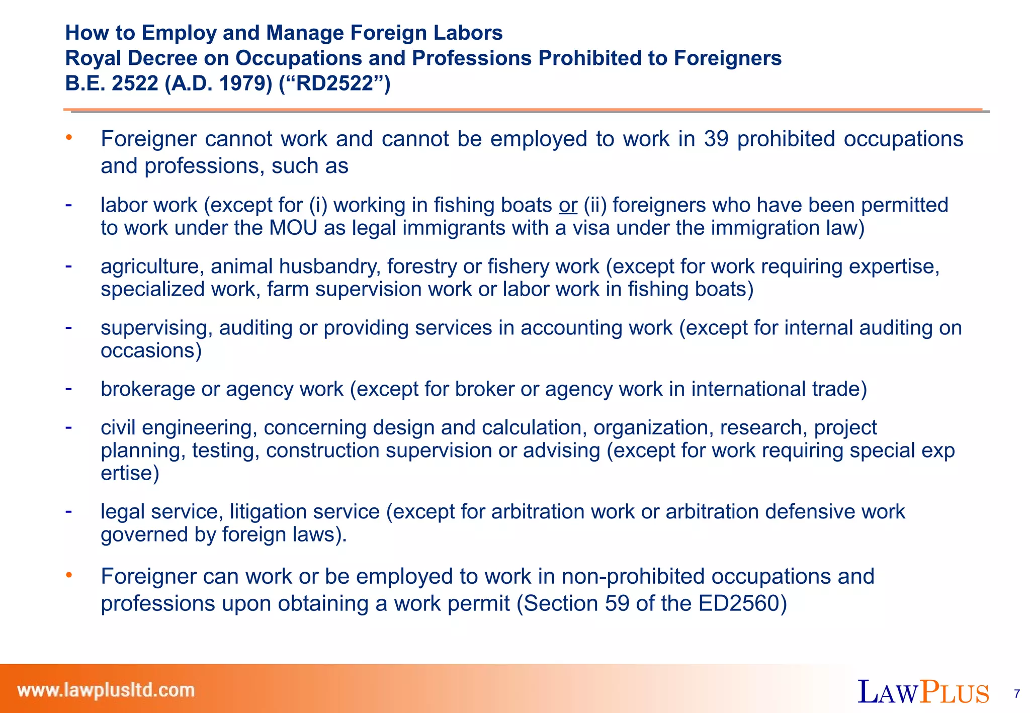 Foreign Labour Employment | PPT | Business | Business and Finance