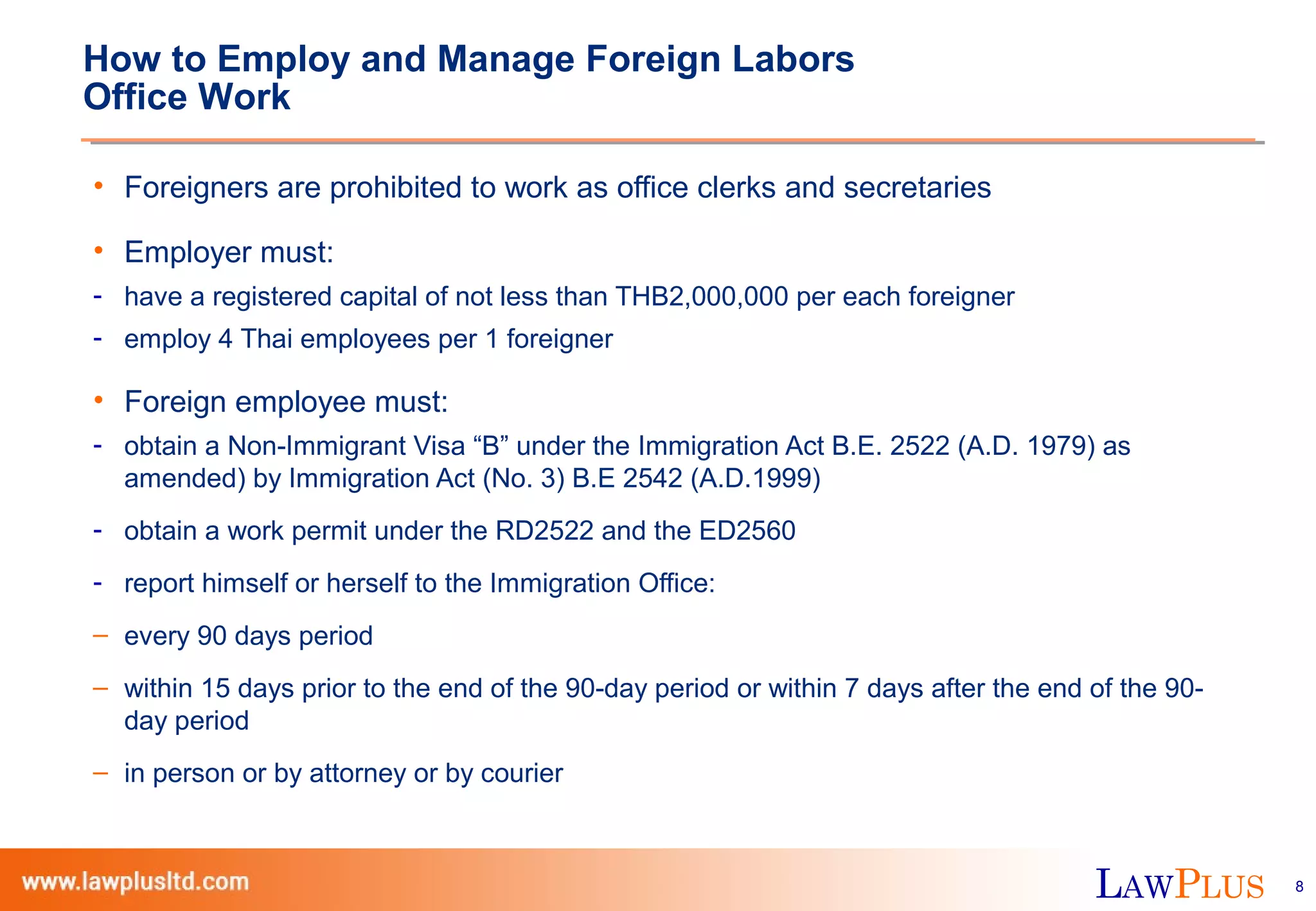 Foreign Labour Employment | PPT | Business | Business and Finance