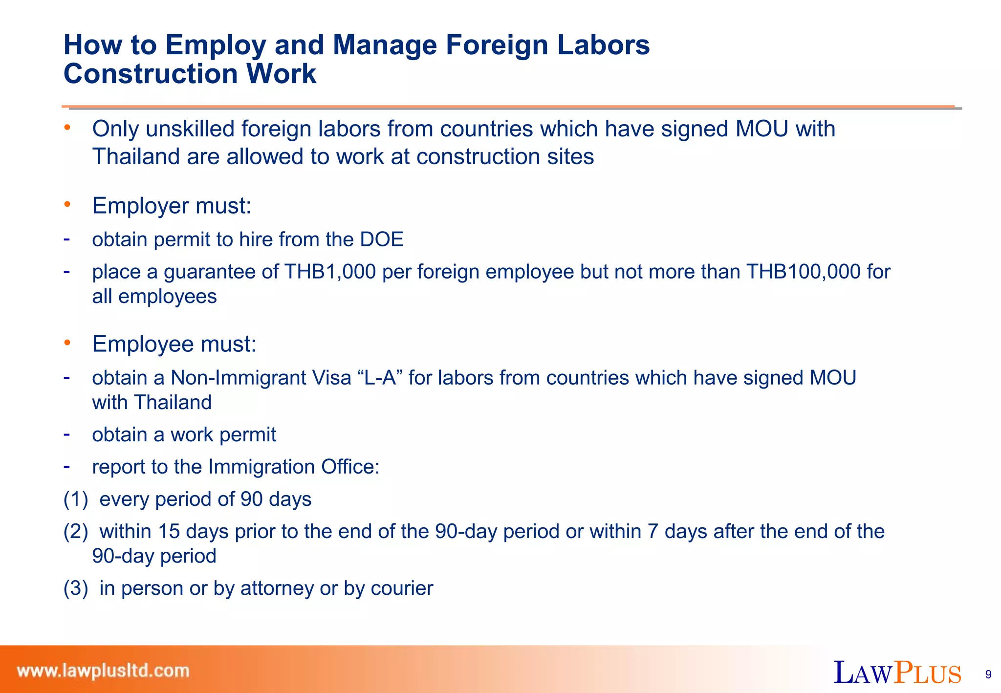Foreign Labour Employment | PPT | Business | Business and Finance